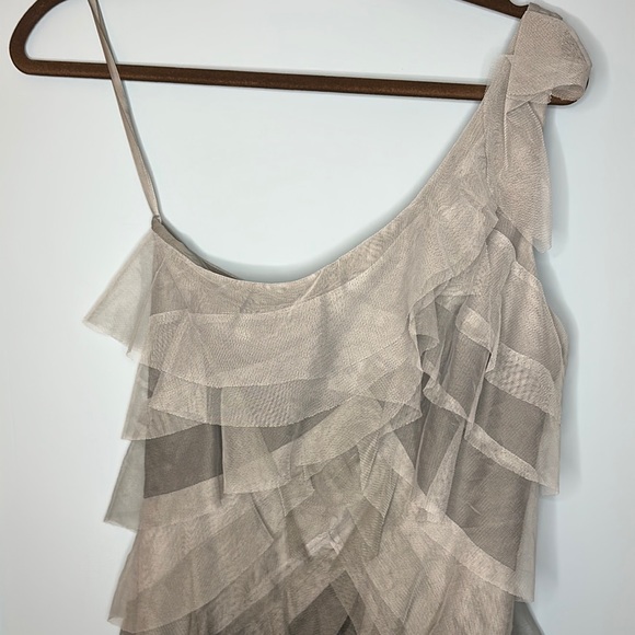 BCBGMaxAzria | Dresses | New Bcbgmaxazria Blackwhite Poly Monica Tiered ...